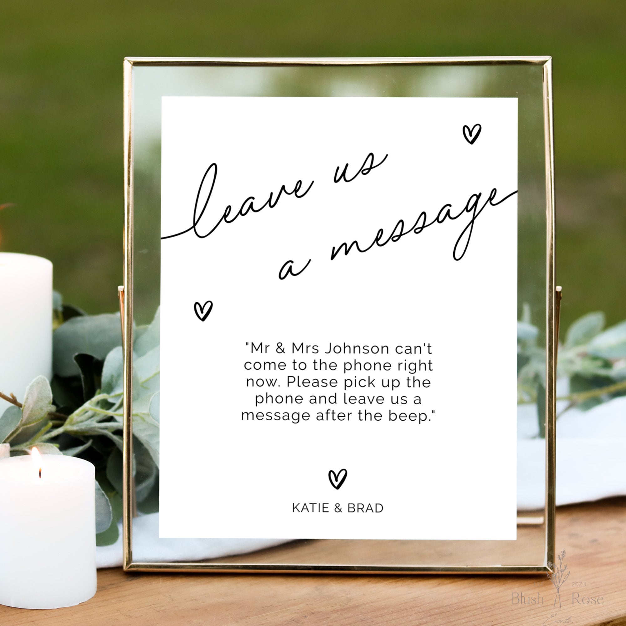 Audio Guestbook Sign, Phone Message Guestbook, Minimalist Wedding ...