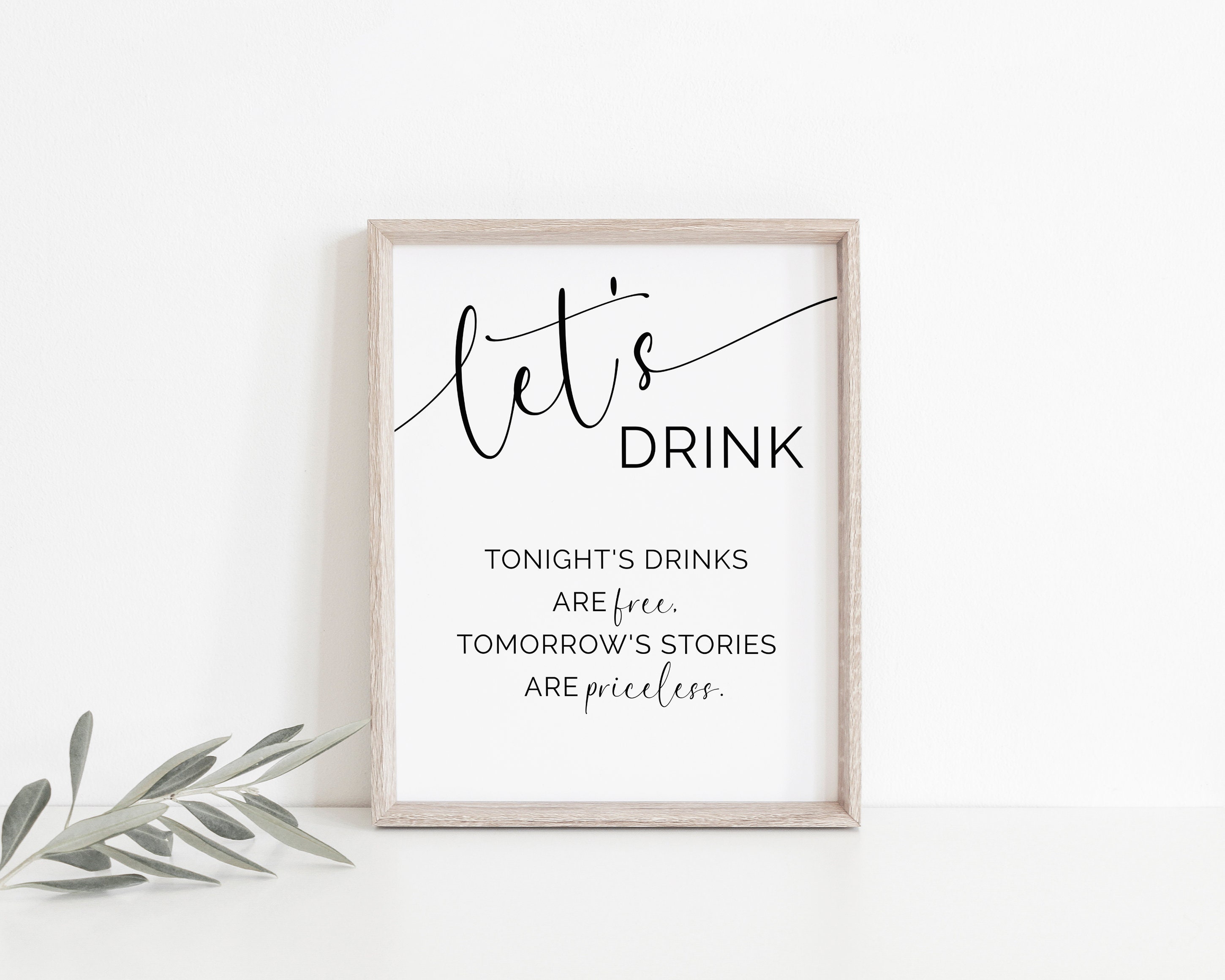 Open Bar Sign Template Wedding Bar Sign Event Sign Wedding Reception ...