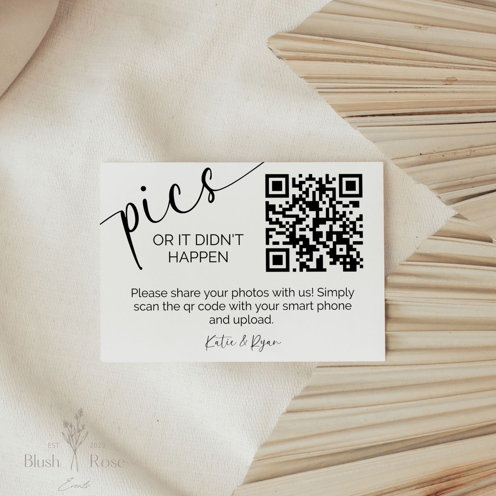 Wedding QR Code Template Wedding Guestbook Photo Share the Love QR Code ...
