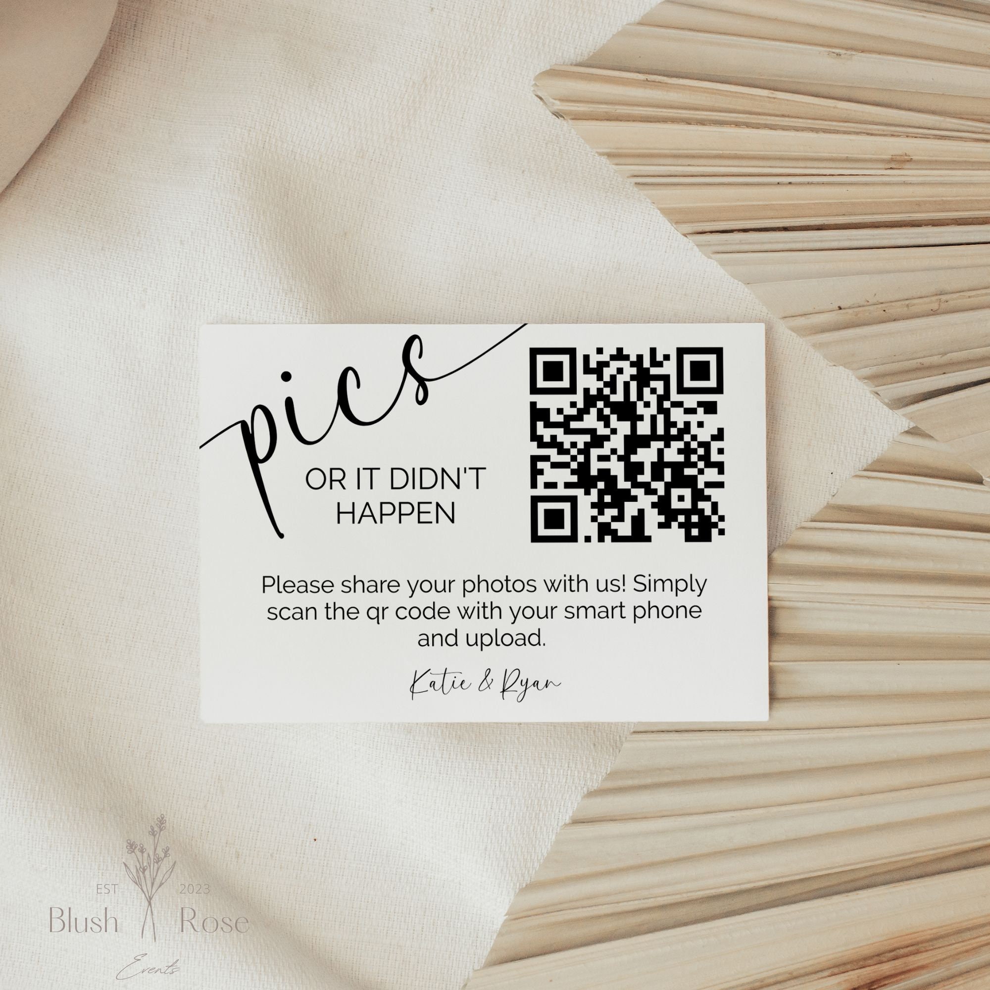 Wedding QR Code Template Wedding Guestbook Photo Share the Love QR Code ...