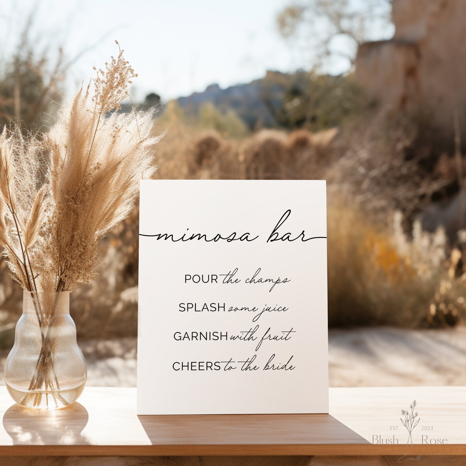 Minimalist Mimosa Bar Sign, Bridal Shower Signs, Mimosa Bar Bridal ...