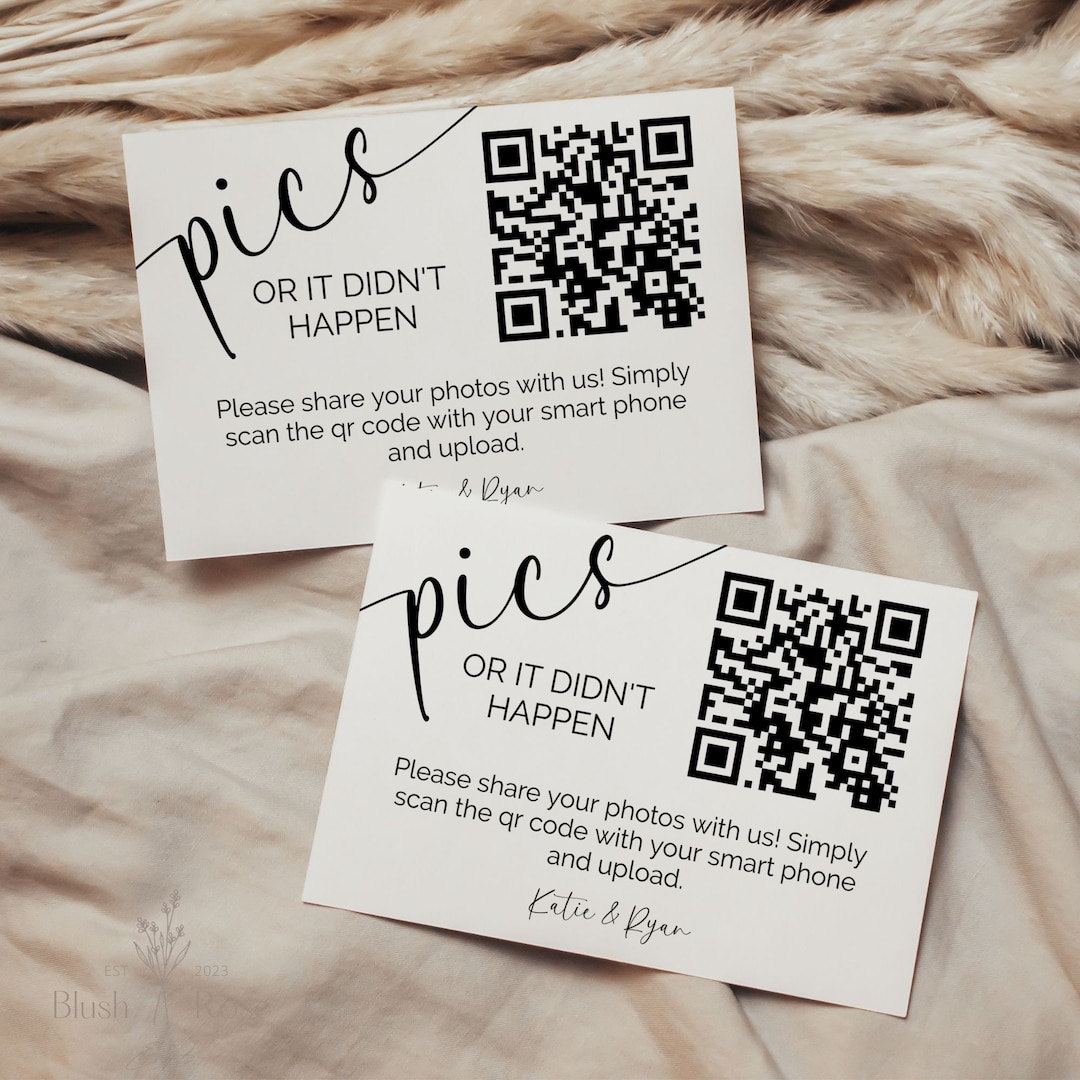 Wedding QR Code Template Wedding Guestbook Photo Share the Love QR Code ...