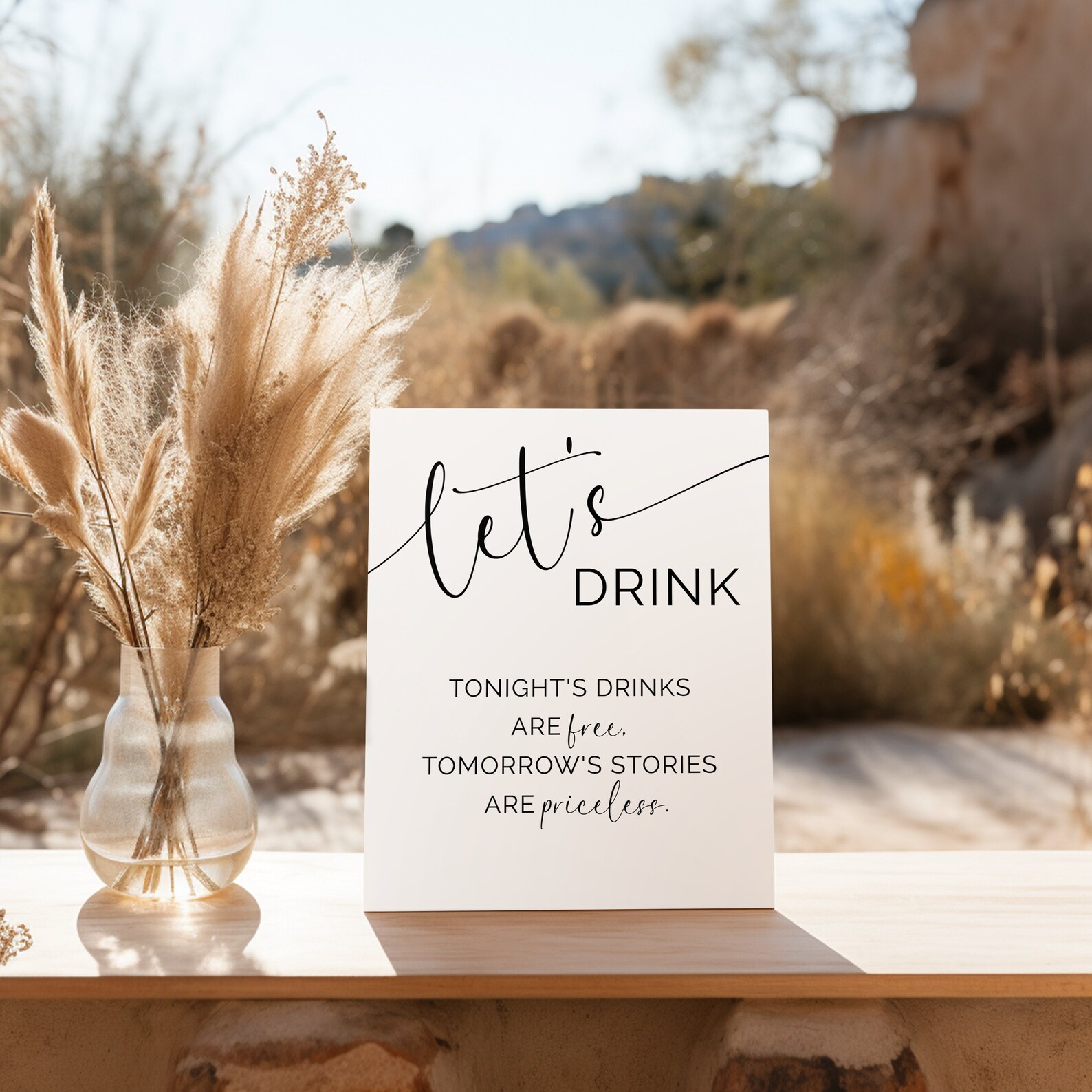 Open Bar Sign Template Wedding Bar Sign Event Sign Wedding Reception ...