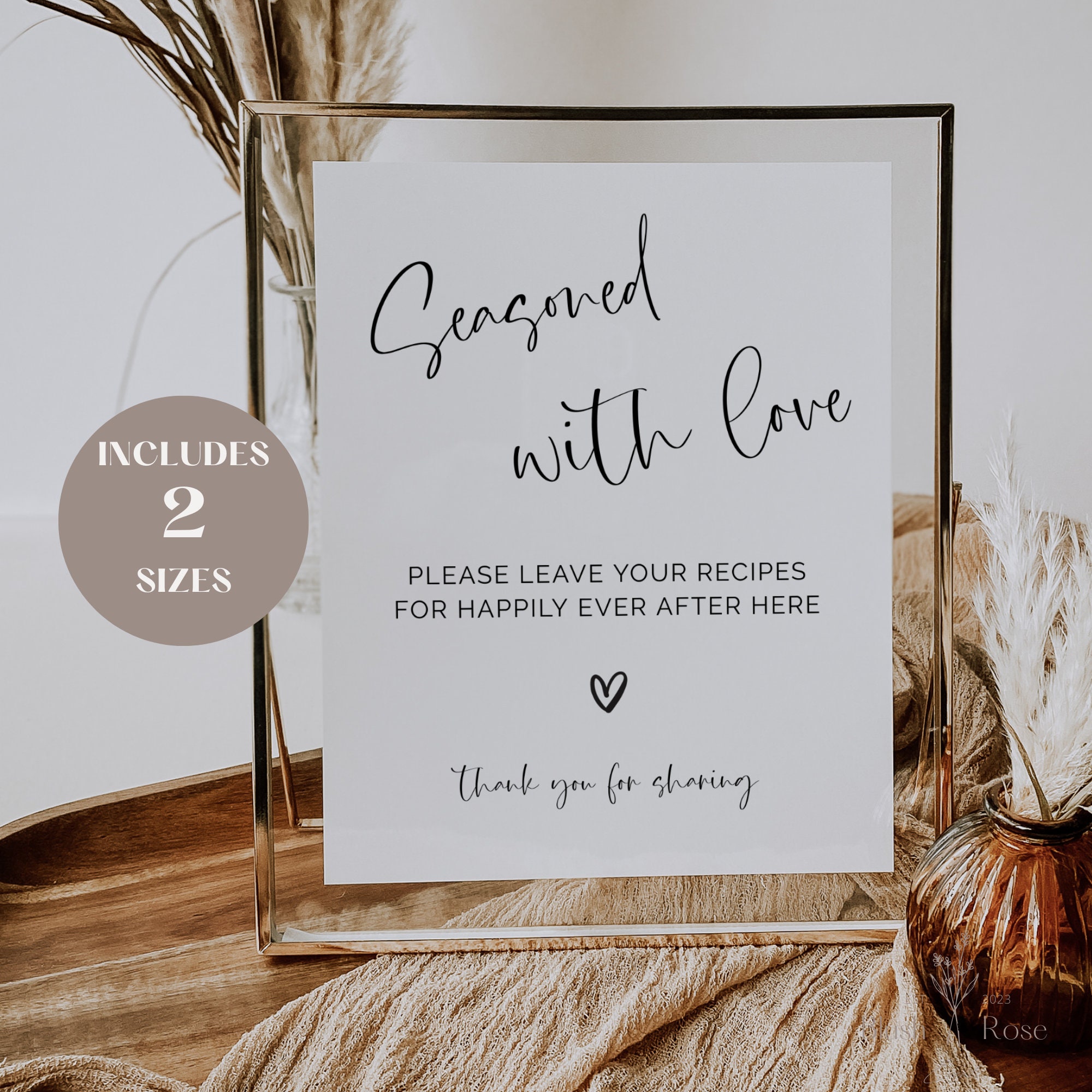 Recipe Card Sign, Leave Your Recipe Cards Here, Recipecard, Modern ...