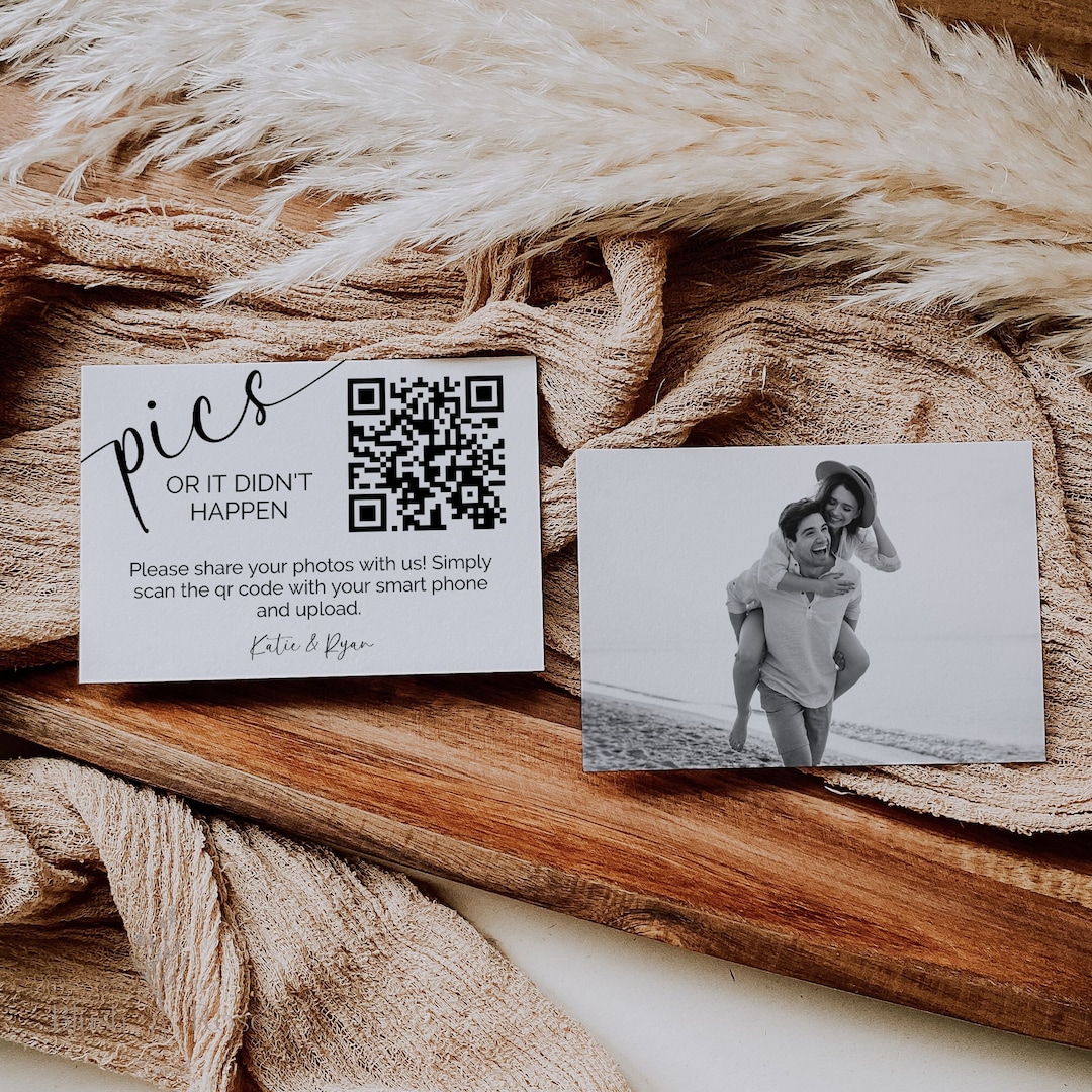 Wedding QR Code Template Wedding Guestbook Photo Share the Love QR Code ...