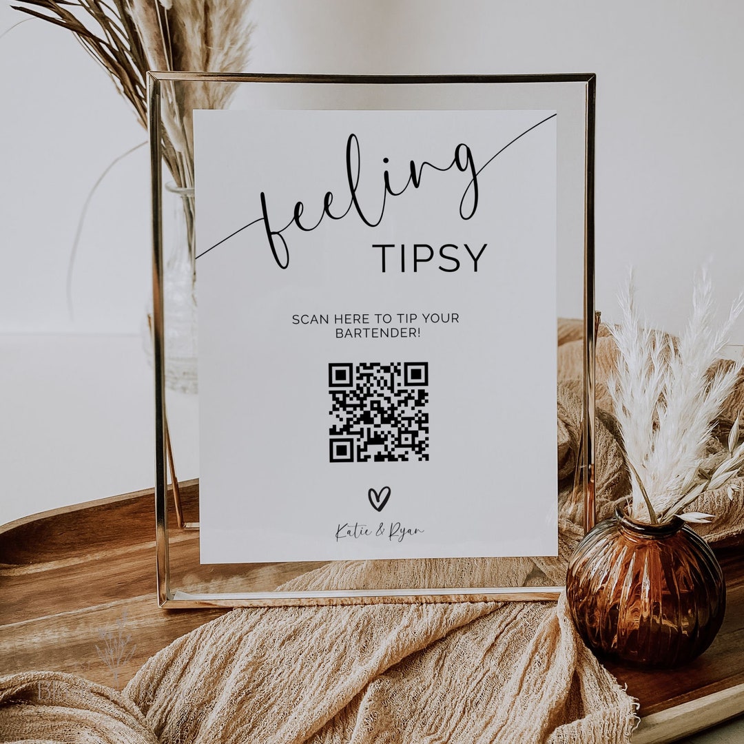 Wedding Bar Sign Template Bartender Tip Sign Tip Sign Venmo Sign ...
