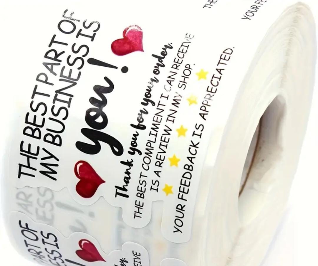 Thank You Stickers for Customers - Etsy