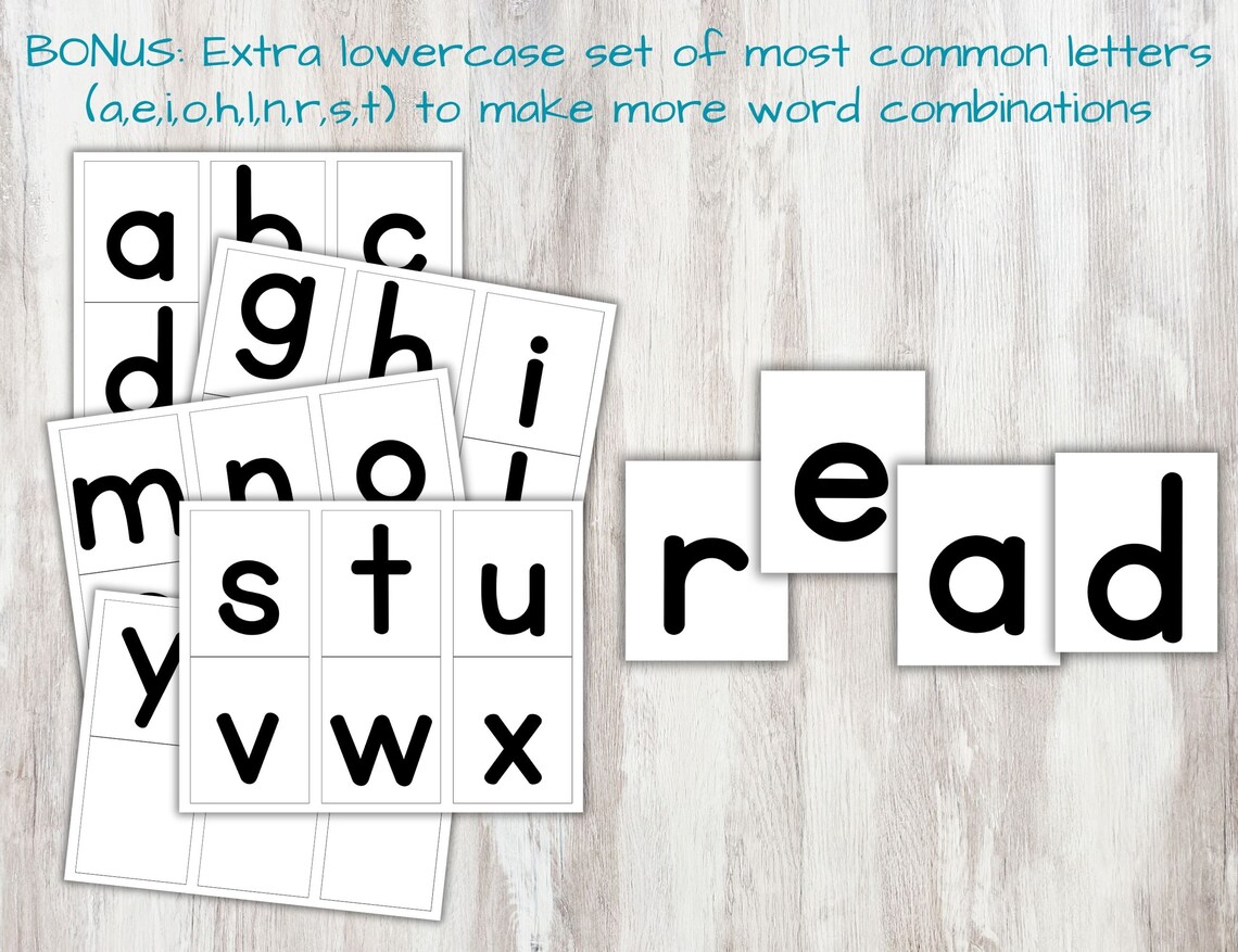 Minimalist Alphabet Letter Flashcards, CVC Cards to Teach Spelling ...