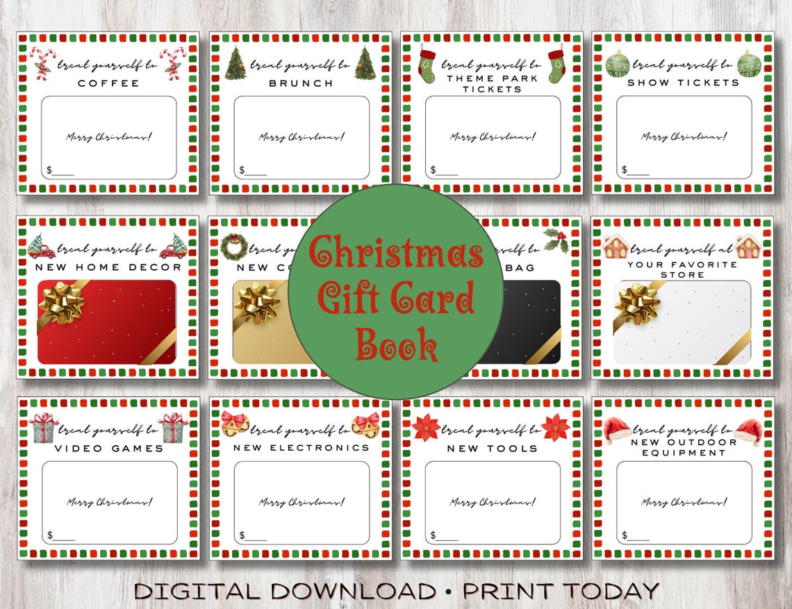 Christmas Build Your Own Gift Card Book, Gift for Those Who Have ...