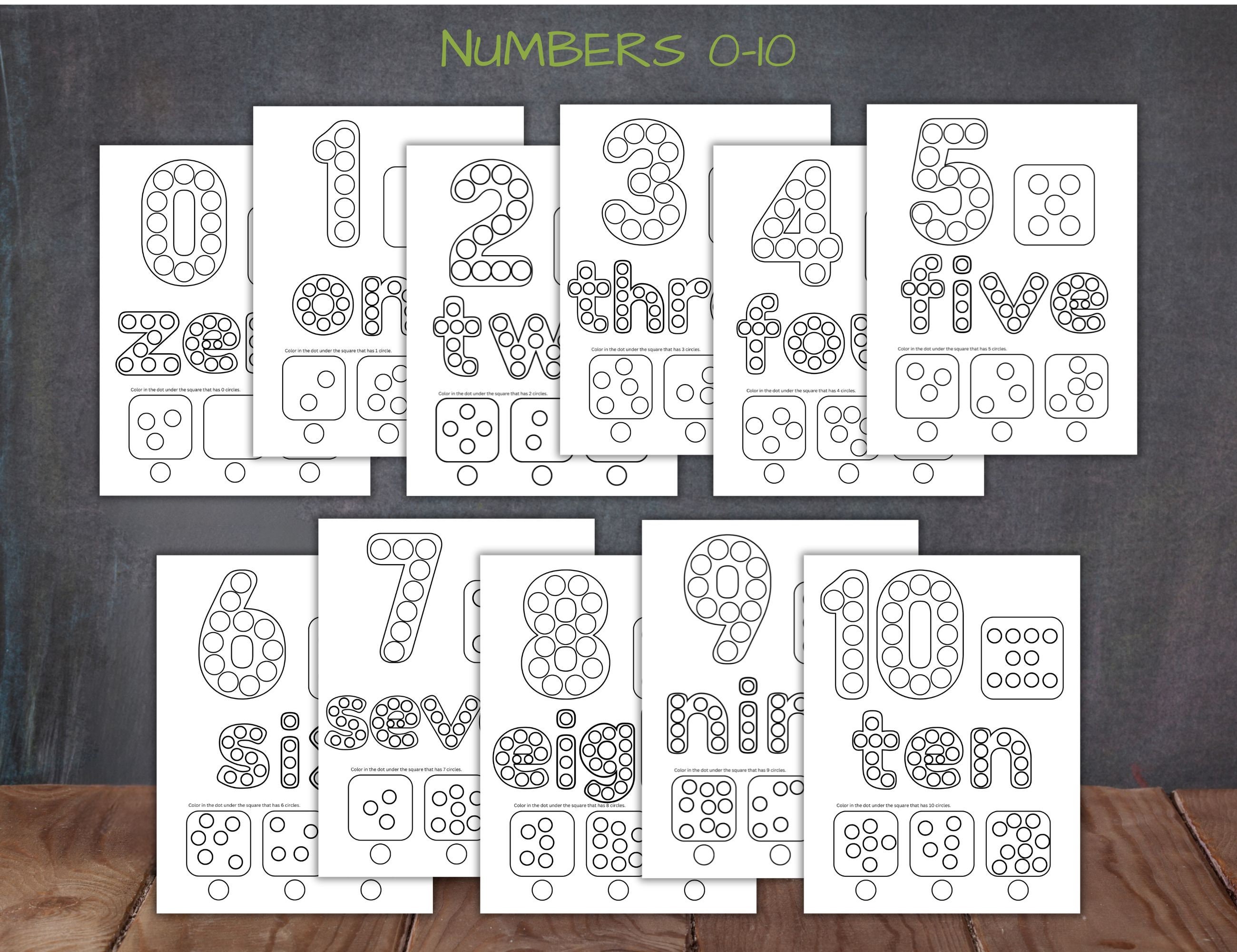 Dot Marker Number Worksheets, Kid's Printable Counting Activities for ...