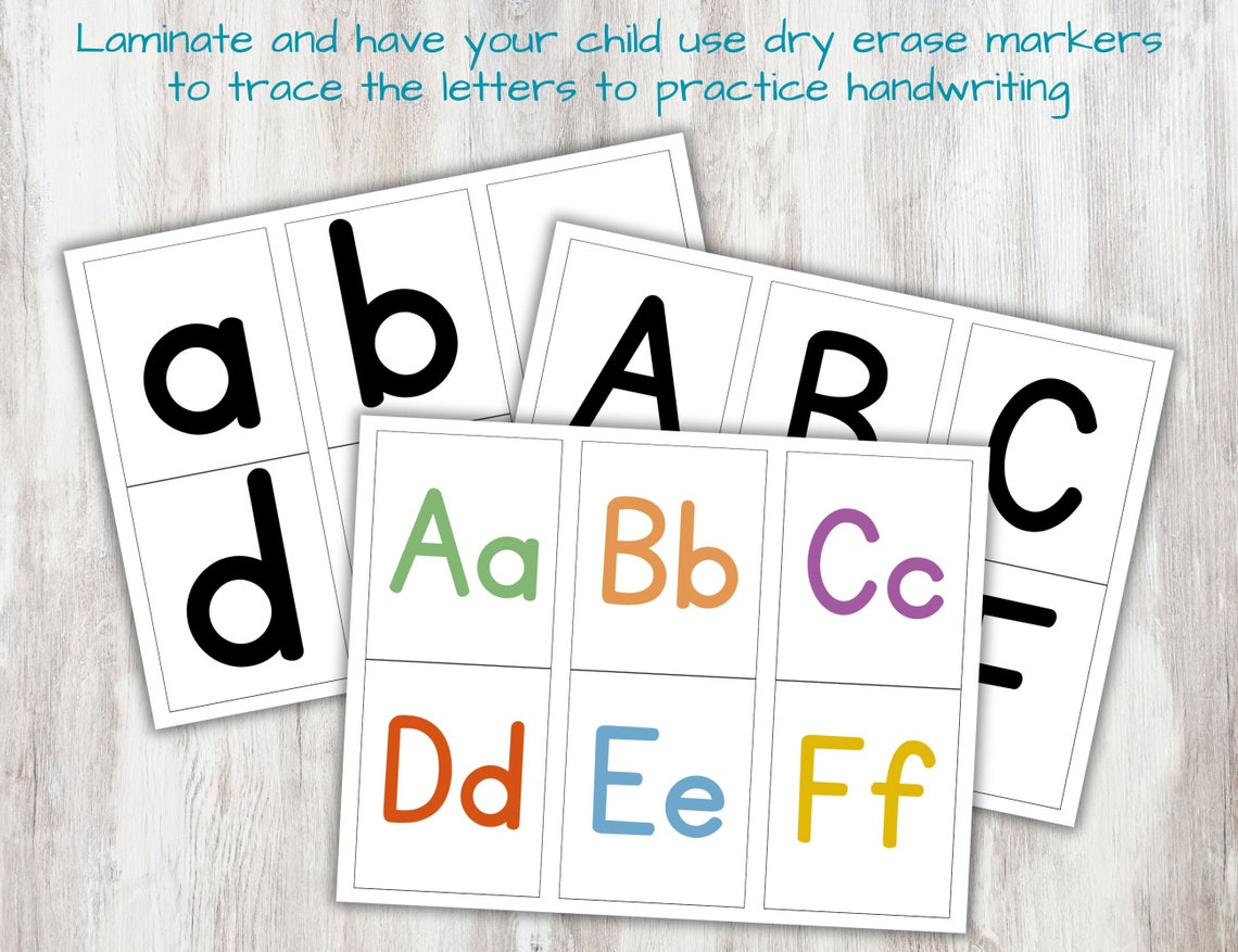 Minimalist Alphabet Letter Flashcards, CVC Cards to Teach Spelling ...