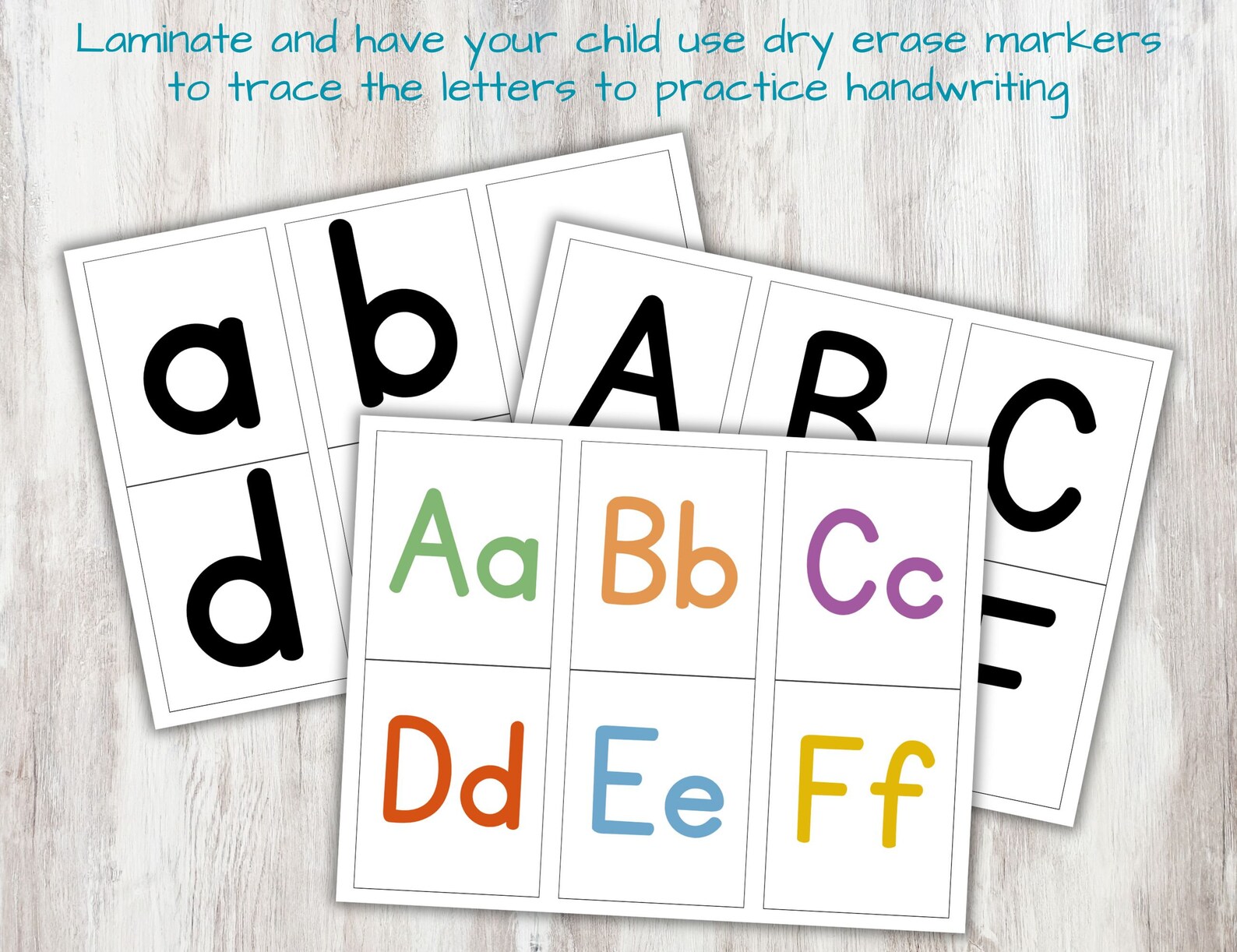 Minimalist Alphabet Letter Flashcards, CVC Cards to Teach Spelling ...