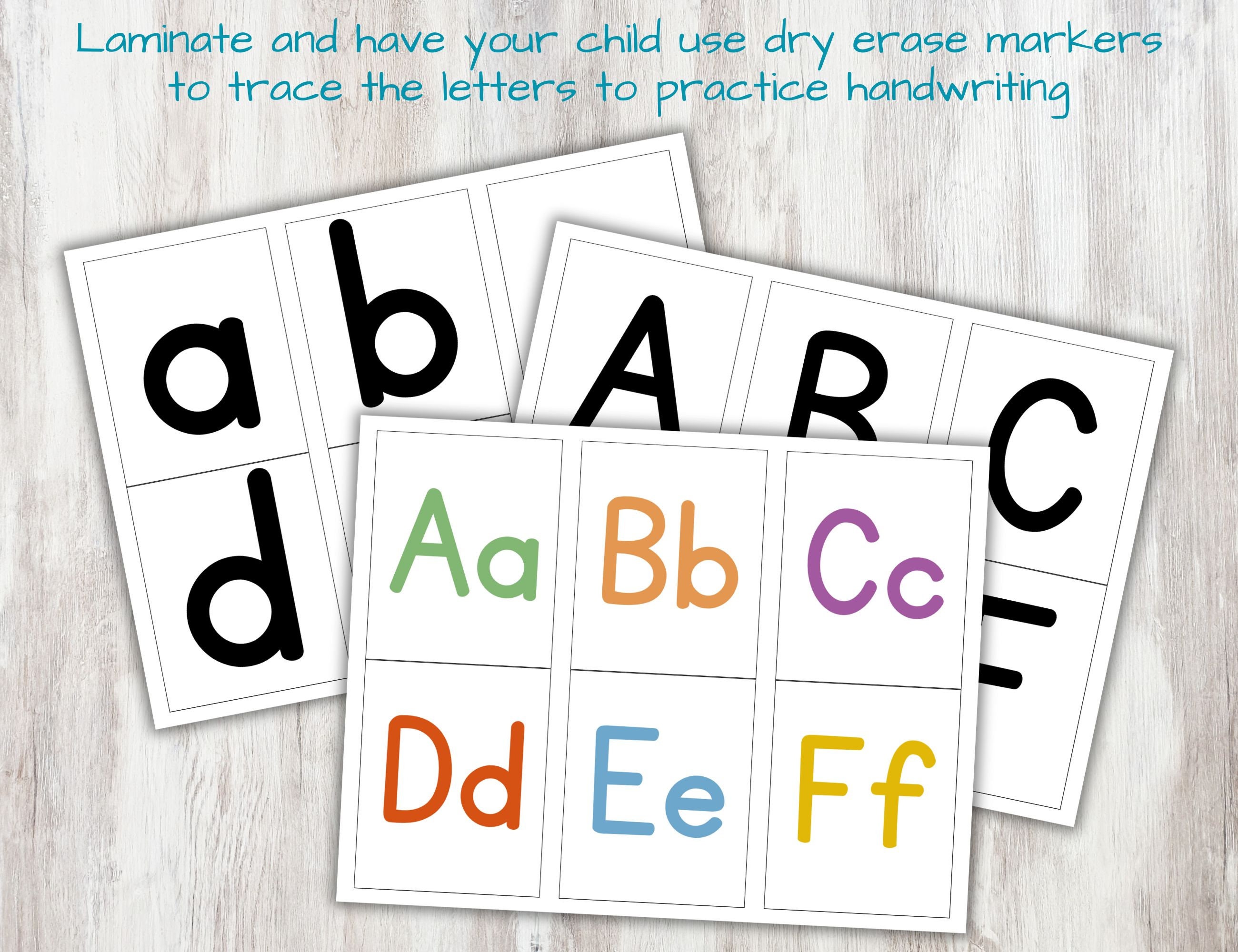 Minimalist Alphabet Letter Flashcards, CVC Cards to Teach Spelling ...