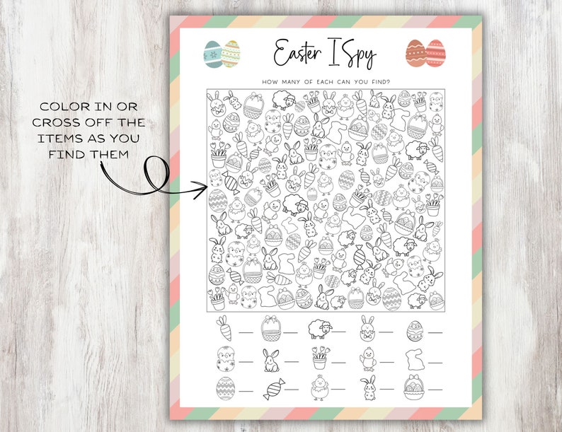 Easter "i Spy" Games Bundle, Printable Activities for Easter Baskets ...