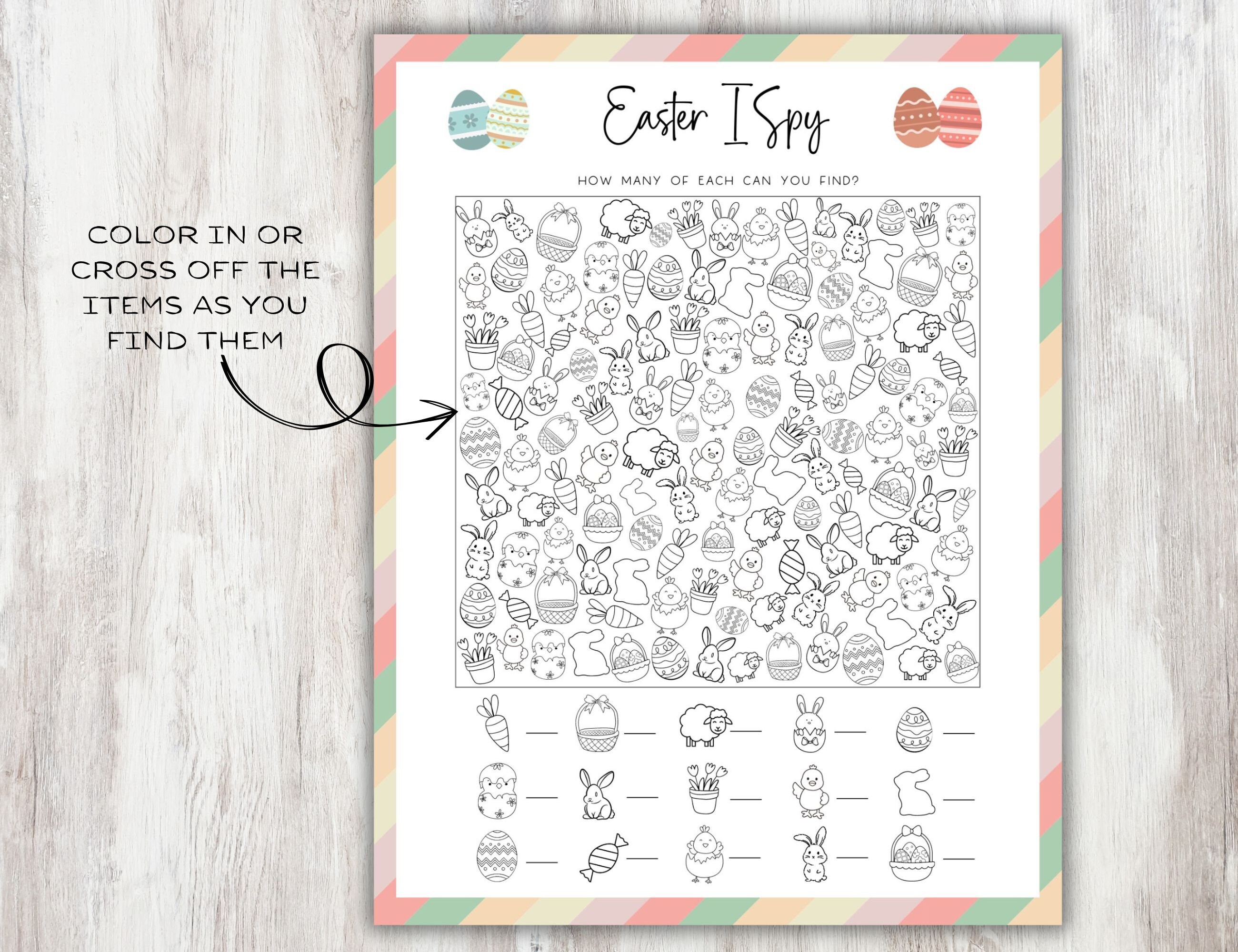 Easter i Spy Games Bundle, Printable Activities for Easter Baskets ...