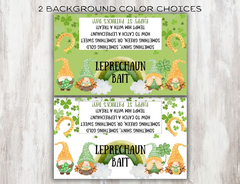 Leprechaun Bait, Treat Bag Toppers, Printable Candy Snack Baggie ...