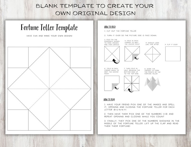 Easter Fortune Teller, Printable Cootie Catcher, Paper Fortune Teller ...