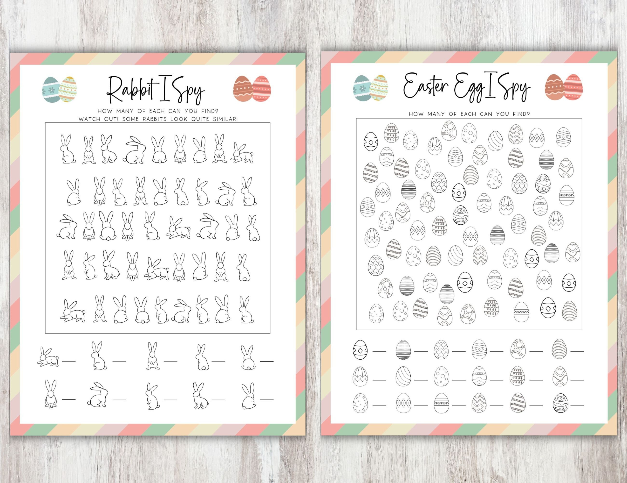 Easter i Spy Games Bundle, Printable Activities for Easter Baskets ...