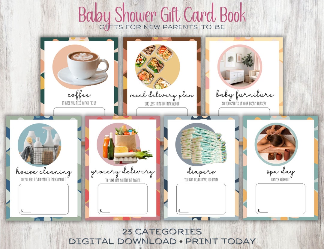 Baby Shower Gift Card Book, Gift for New Parents, Group Gift for New ...