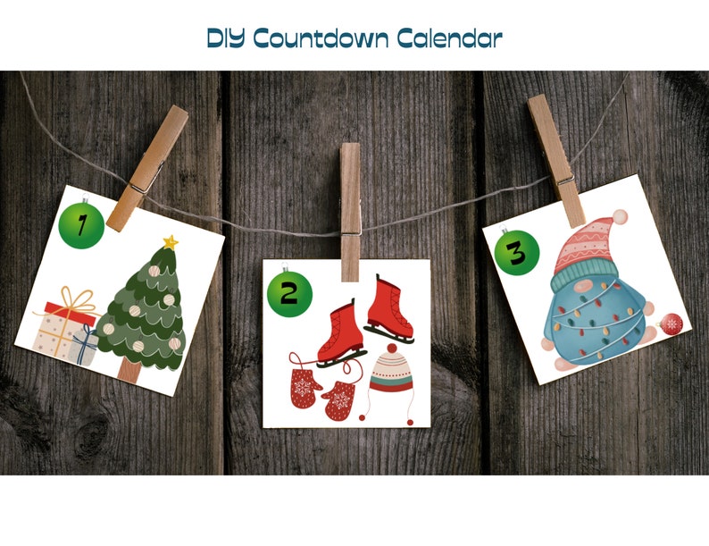 Christmas Countdown Calendar, Printable Kid's Advent Calendar ...
