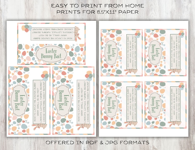 Easter Bunny Bait, Printable Treat Bag Toppers, Candy Snack Baggie ...