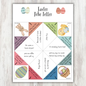 Easter Fortune Teller, Printable Cootie Catcher, Paper Fortune Teller ...