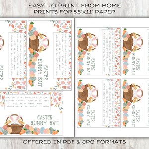 Easter Bunny Bait, Treat Bag Toppers, Printable Candy Snack Baggie ...