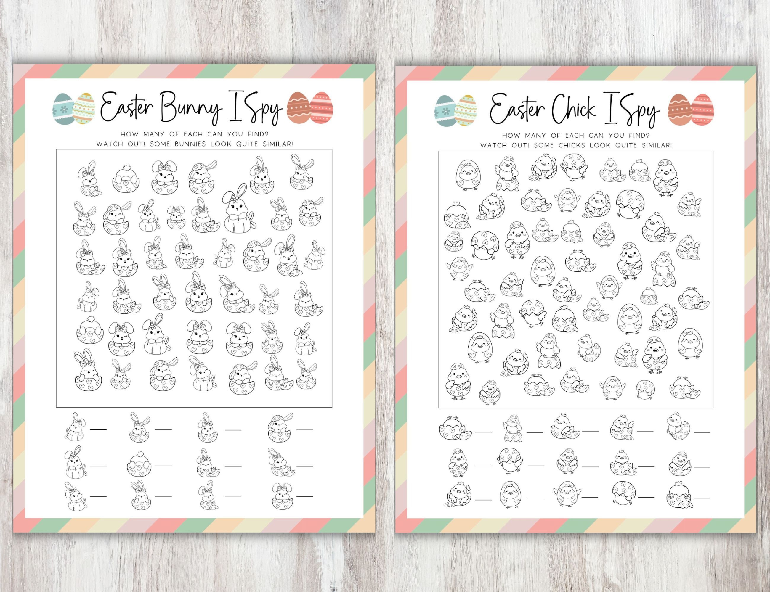 Easter "i Spy" Games Bundle, Printable Activities for Easter Baskets ...