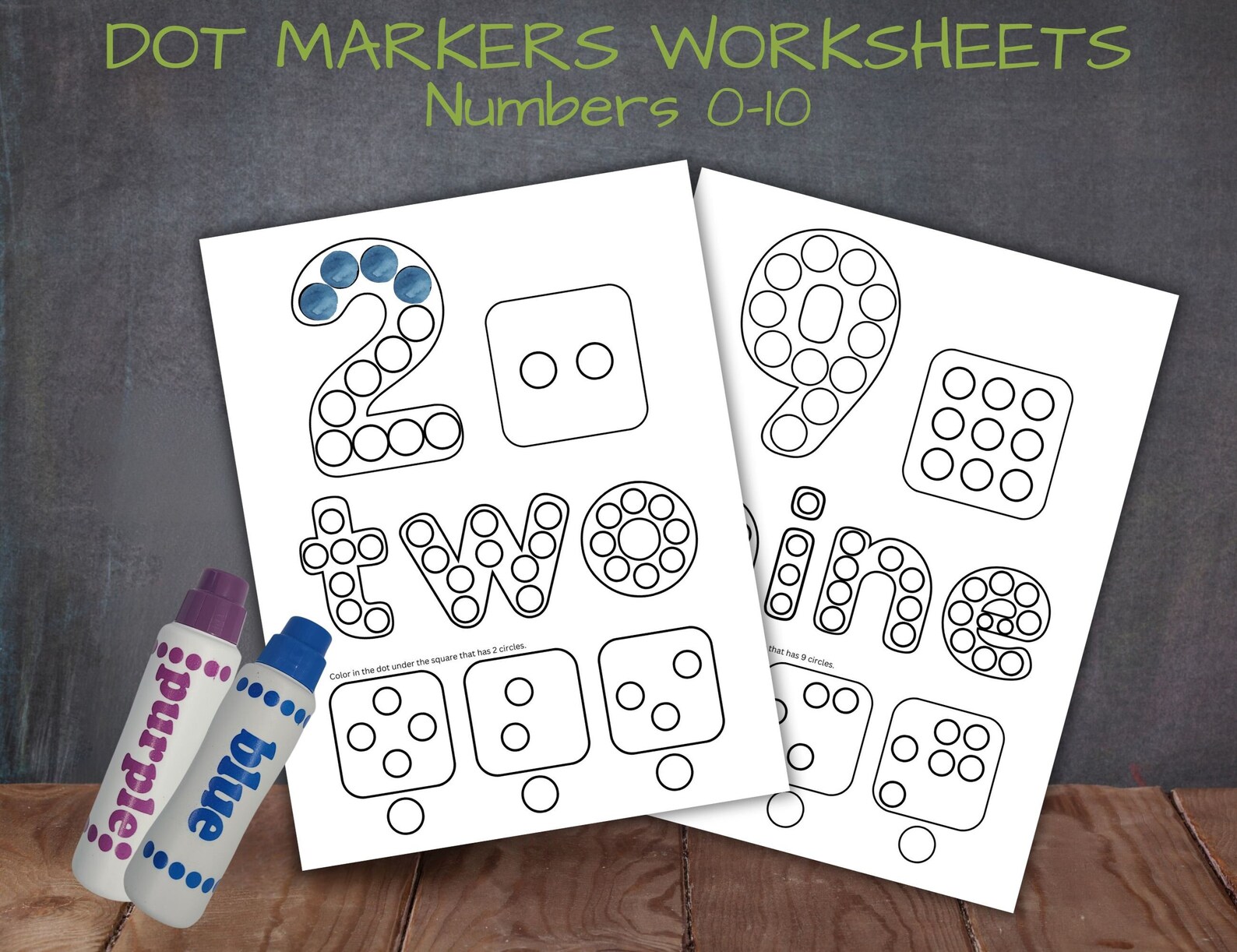 Dot Marker Number Worksheets, Kid's Printable Counting Activities for ...