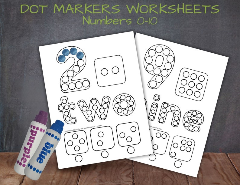 Dot Marker Number Worksheets, Kid's Printable Counting Activities for ...