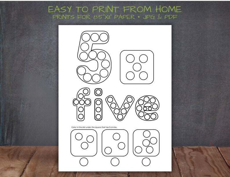 Dot Marker Number Worksheets, Kid's Printable Counting Activities for ...