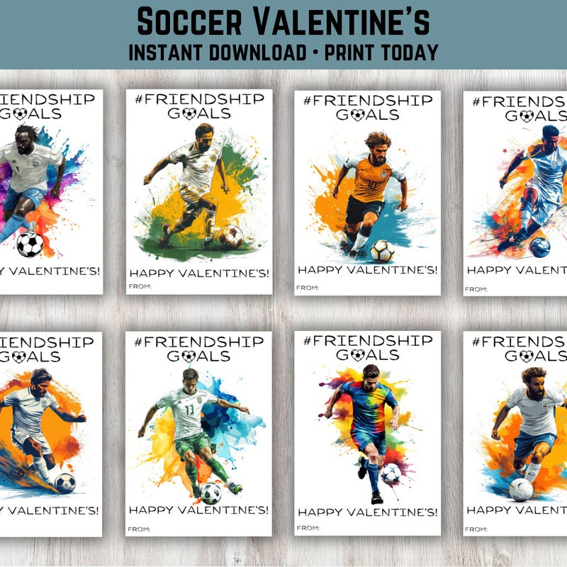 Soccer Valentine - Etsy