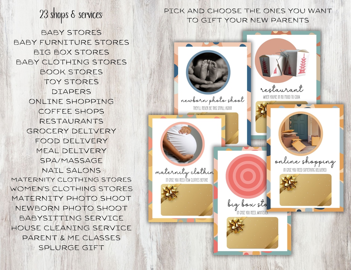 Baby Shower Gift Card Book, Gift for New Parents, Group Gift for New ...