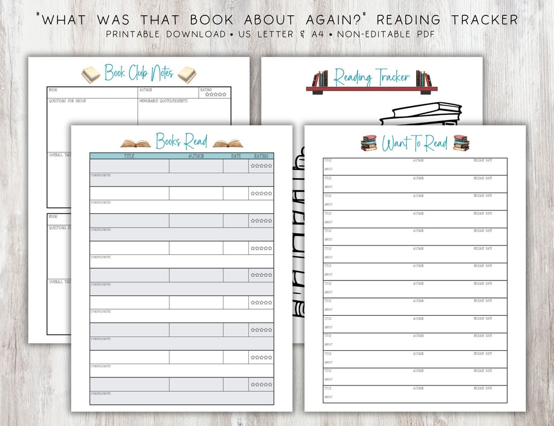 What-was-that-book-about-again Reading Tracker, Want to Read Log ...