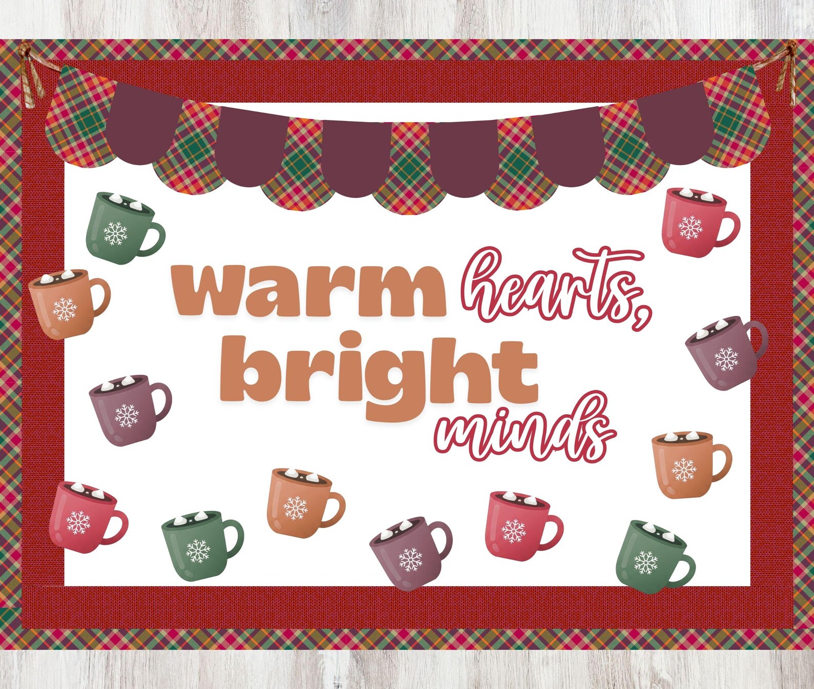 Cozy Winter Hot Cocoa Bulletin Board Kit, Printable Classroom Decor for ...