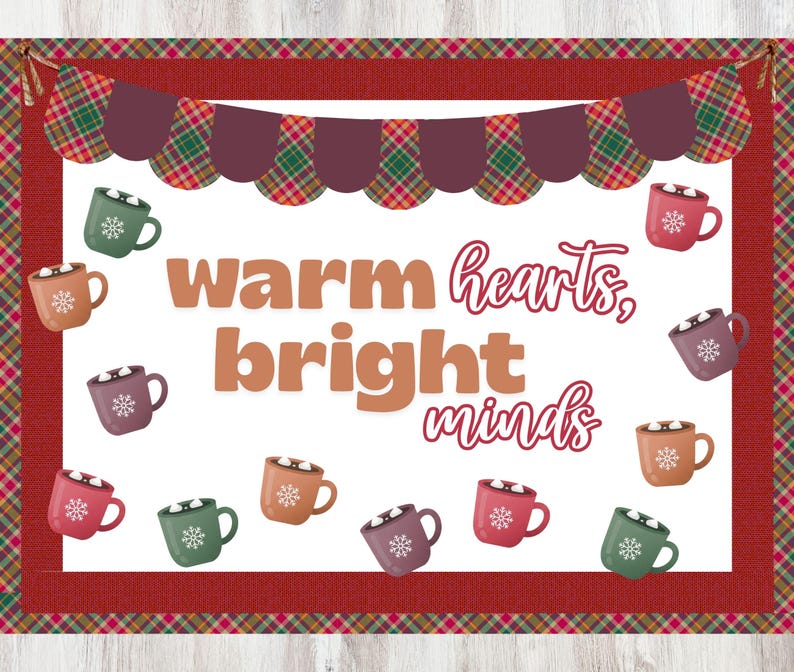 Cozy Winter Hot Cocoa Bulletin Board Kit, Printable Classroom Decor for ...