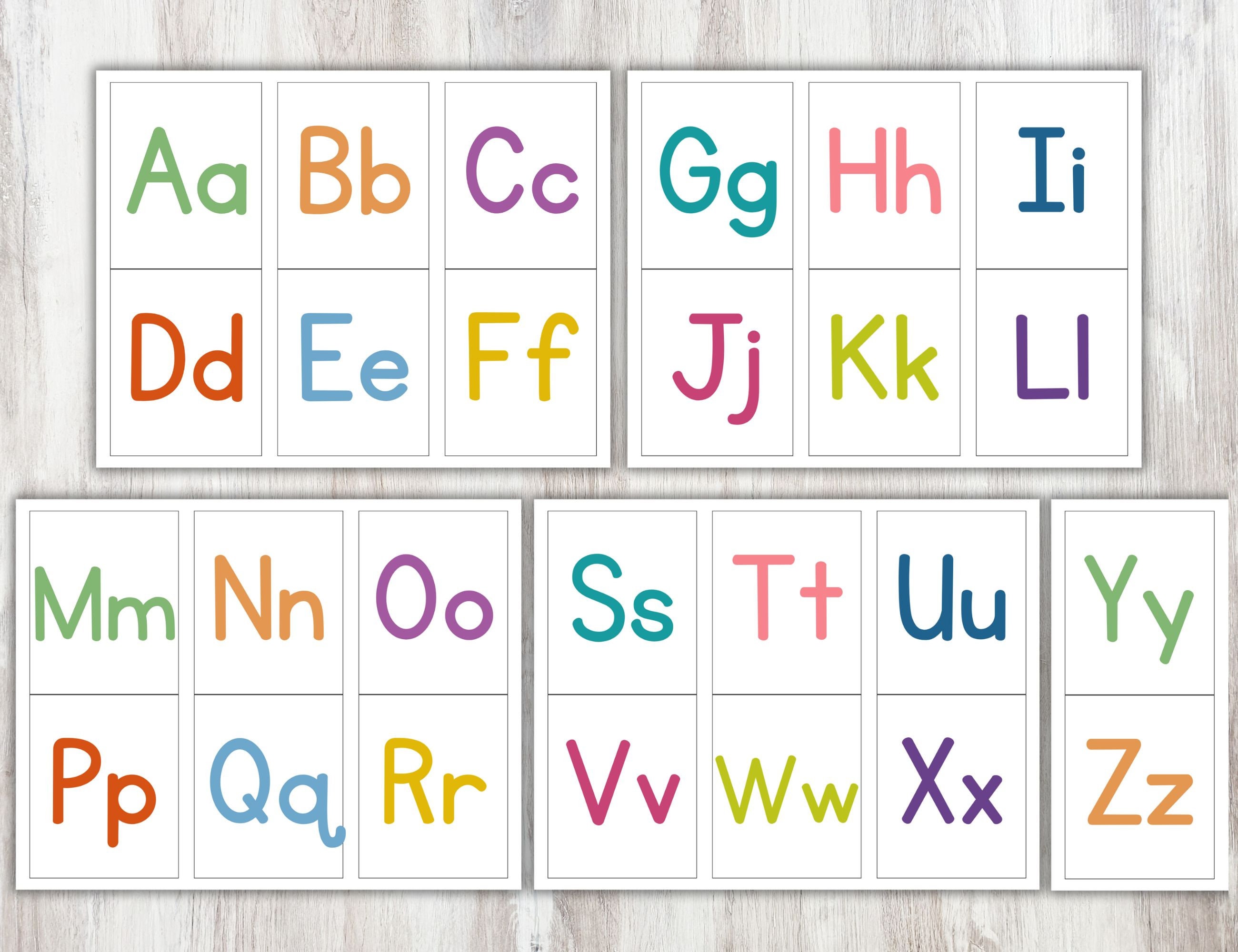 Minimalist Alphabet Letter Flashcards, CVC Cards to Teach Spelling ...