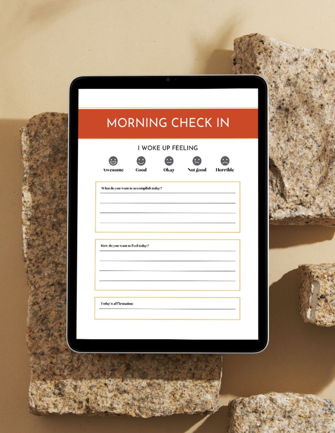 Morning Mindset Check-in Journal - Etsy