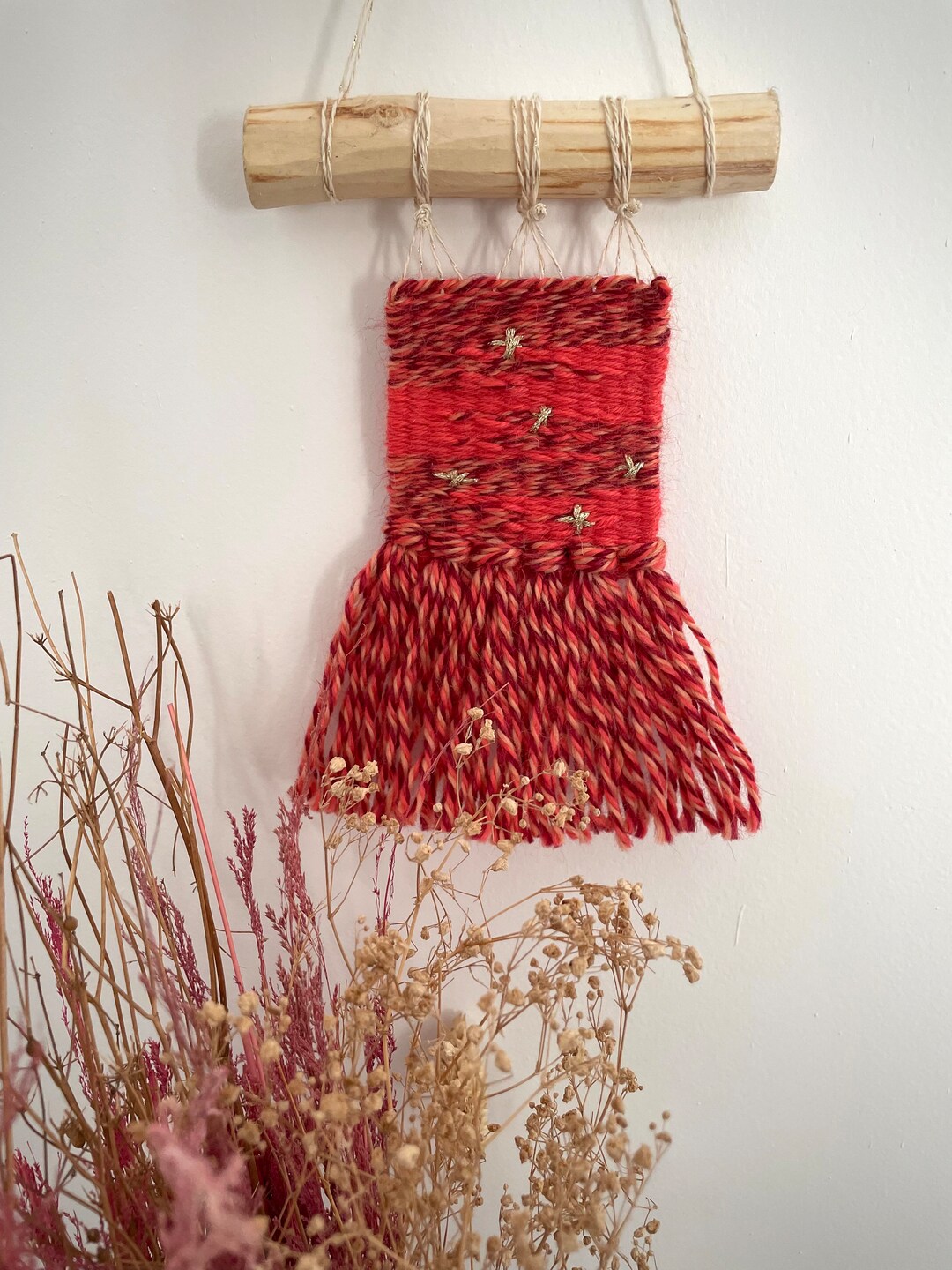 Small Woven Wall Hanging, Modern Decor, Wall Art, Wool Decor, Tapestry ...
