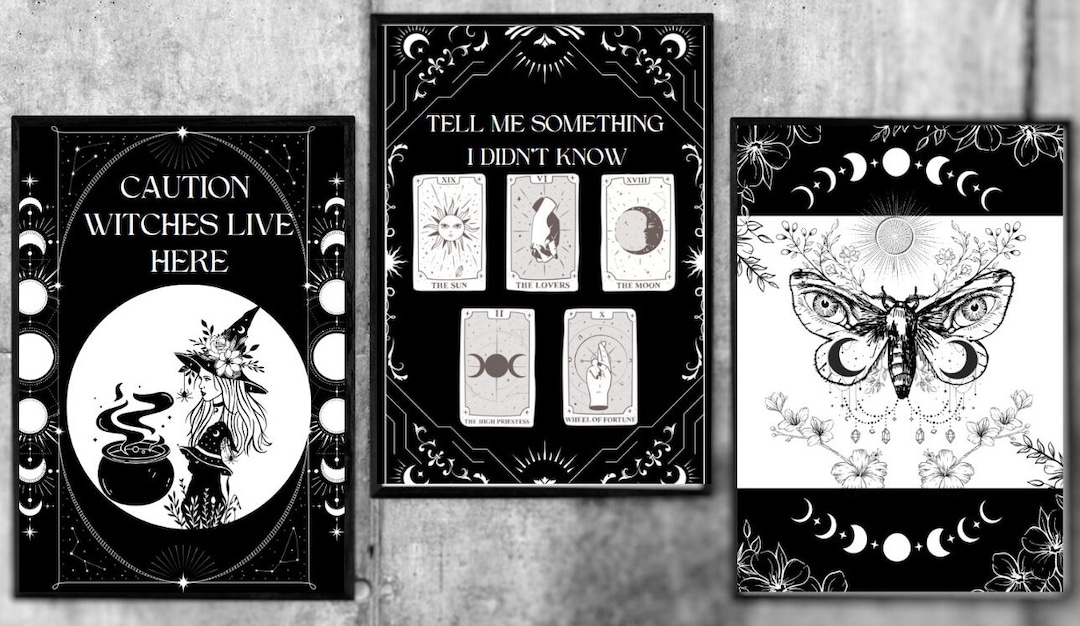 Halloween Witch Posters Digital Art Witches Halloween Art - Etsy