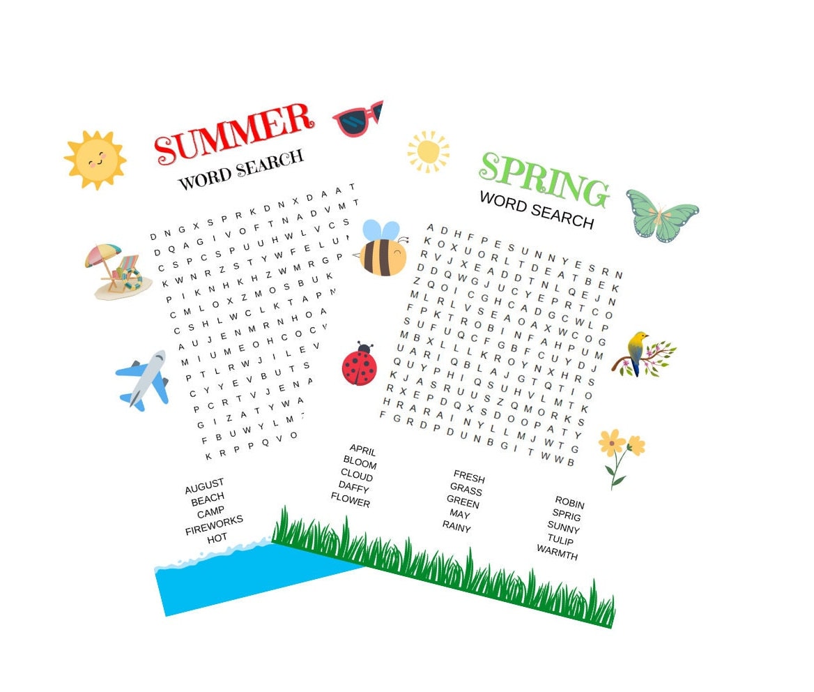 Perfect Word Search Bundle for Spring and Summer. Made for Tweens ...