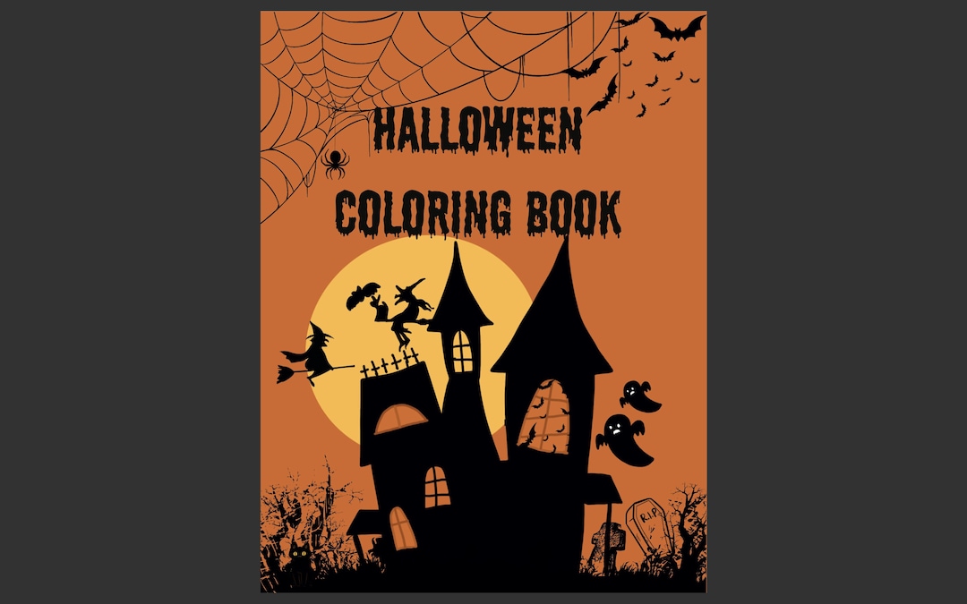 Printable Halloween Coloring Book - Etsy