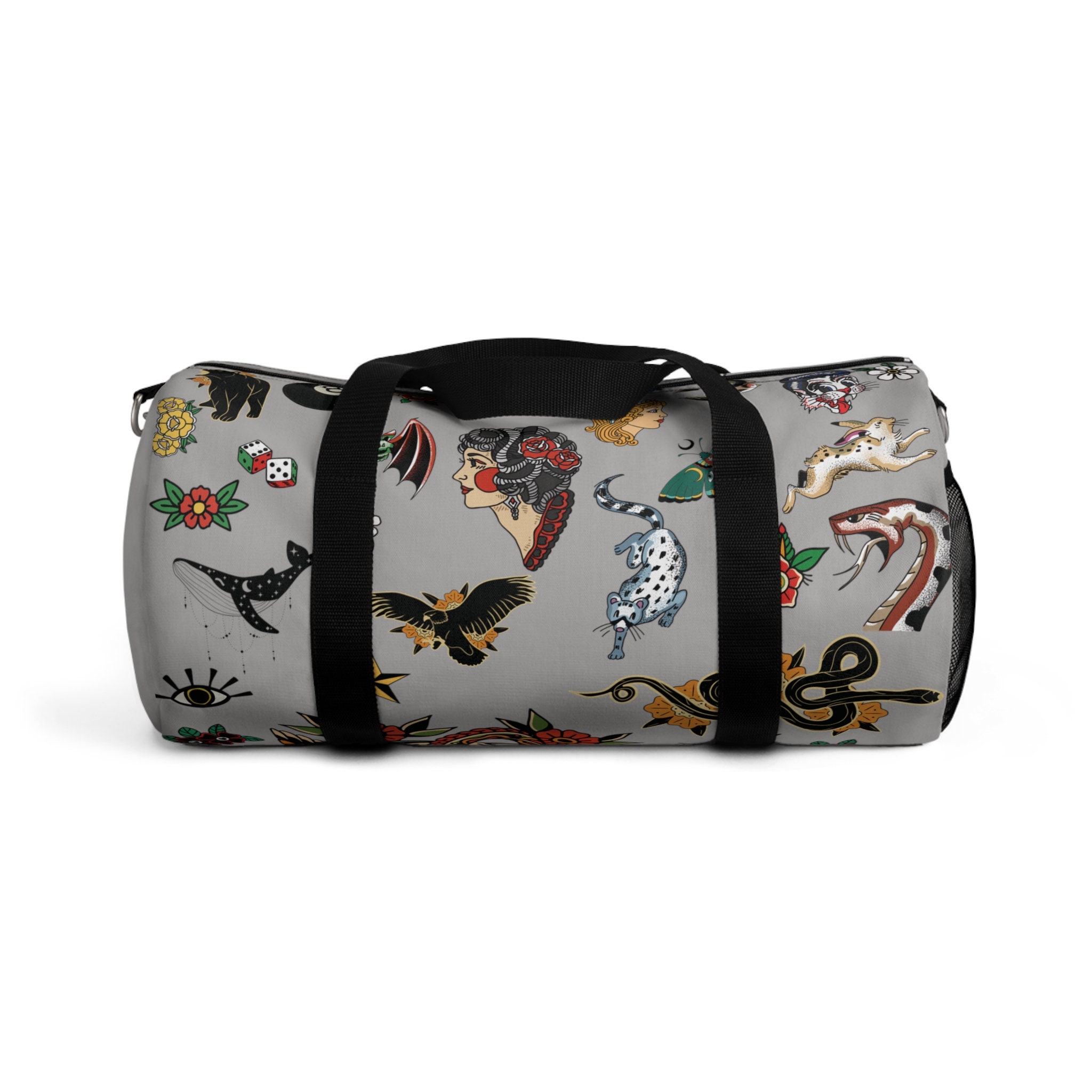 Retro Tattoo Print Duffel Bag Tattoo Gym Bag Tattoo Dance Bag Tattoo ...