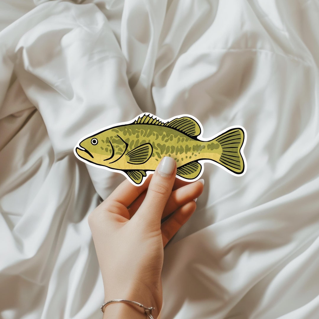 Bass Fish Sticker - American Traditional Inspired, Tattoo Flash Sticker ...