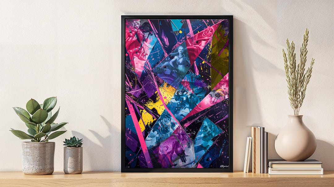 Jinx Collage | League of Legends Art | Arcane Geometric Chaos | Gamer ...