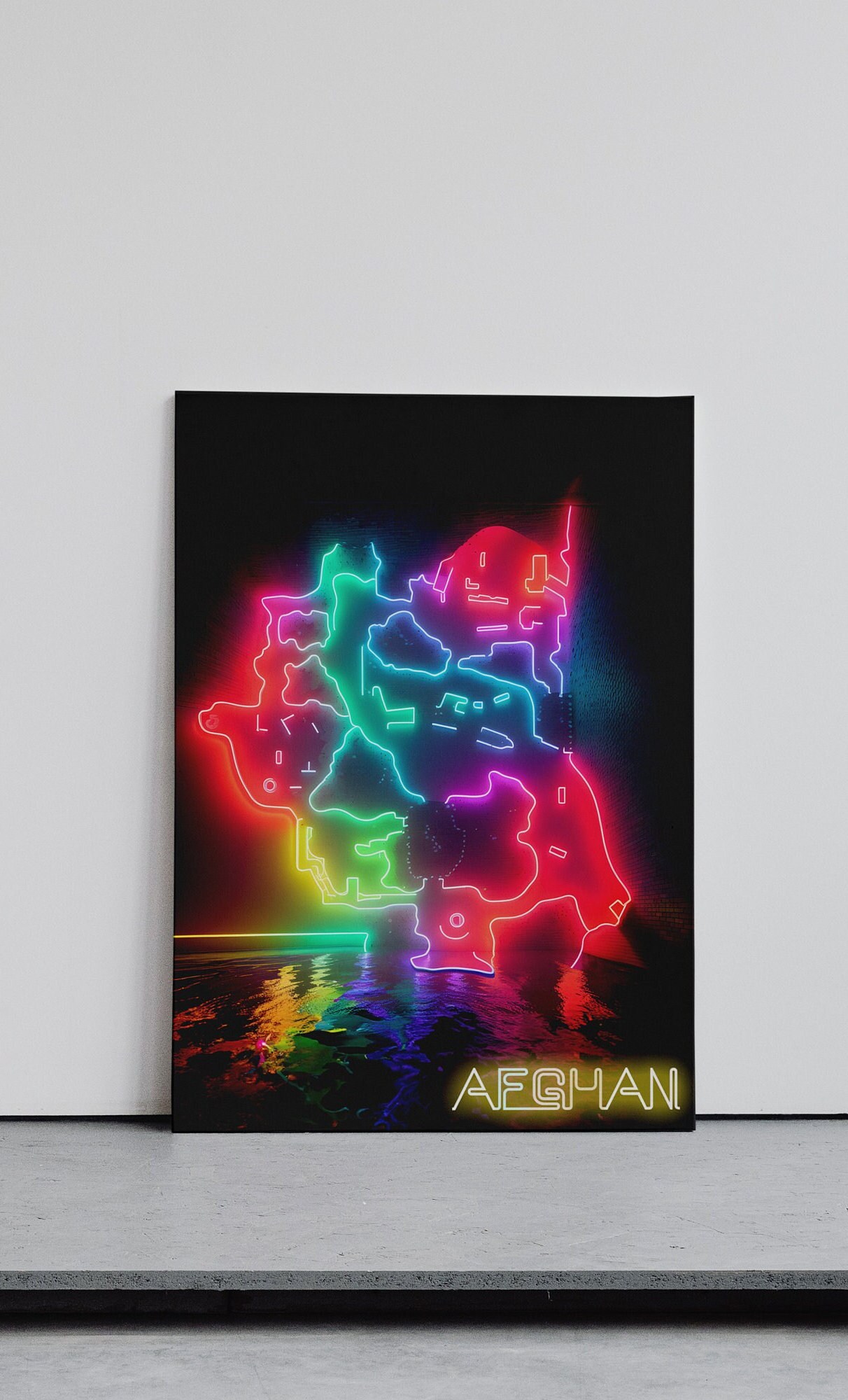 Custom Neon Call of Duty Map Art - Personalized Gamer Decor - Gaming ...