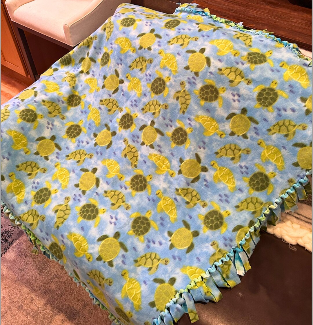 Snuggle up With Our Soft Sea Turtle Fleece Blanket Cozy Comfort Meets ...
