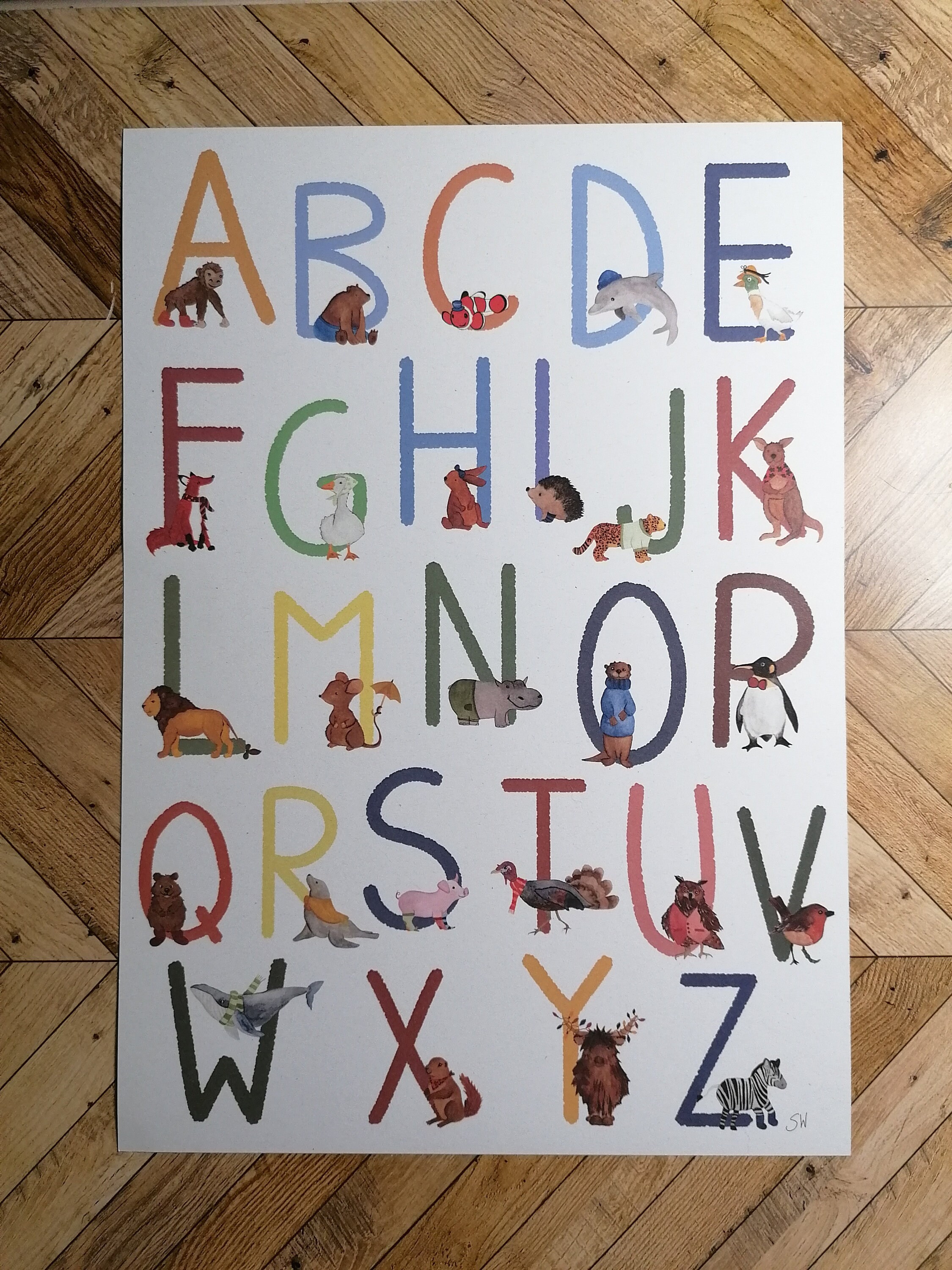 ABC Poster Animals Learning Poster Children's Room Poster Letters ...