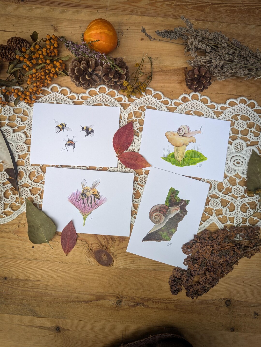 Wonderful Hand-painted Postcards - Etsy