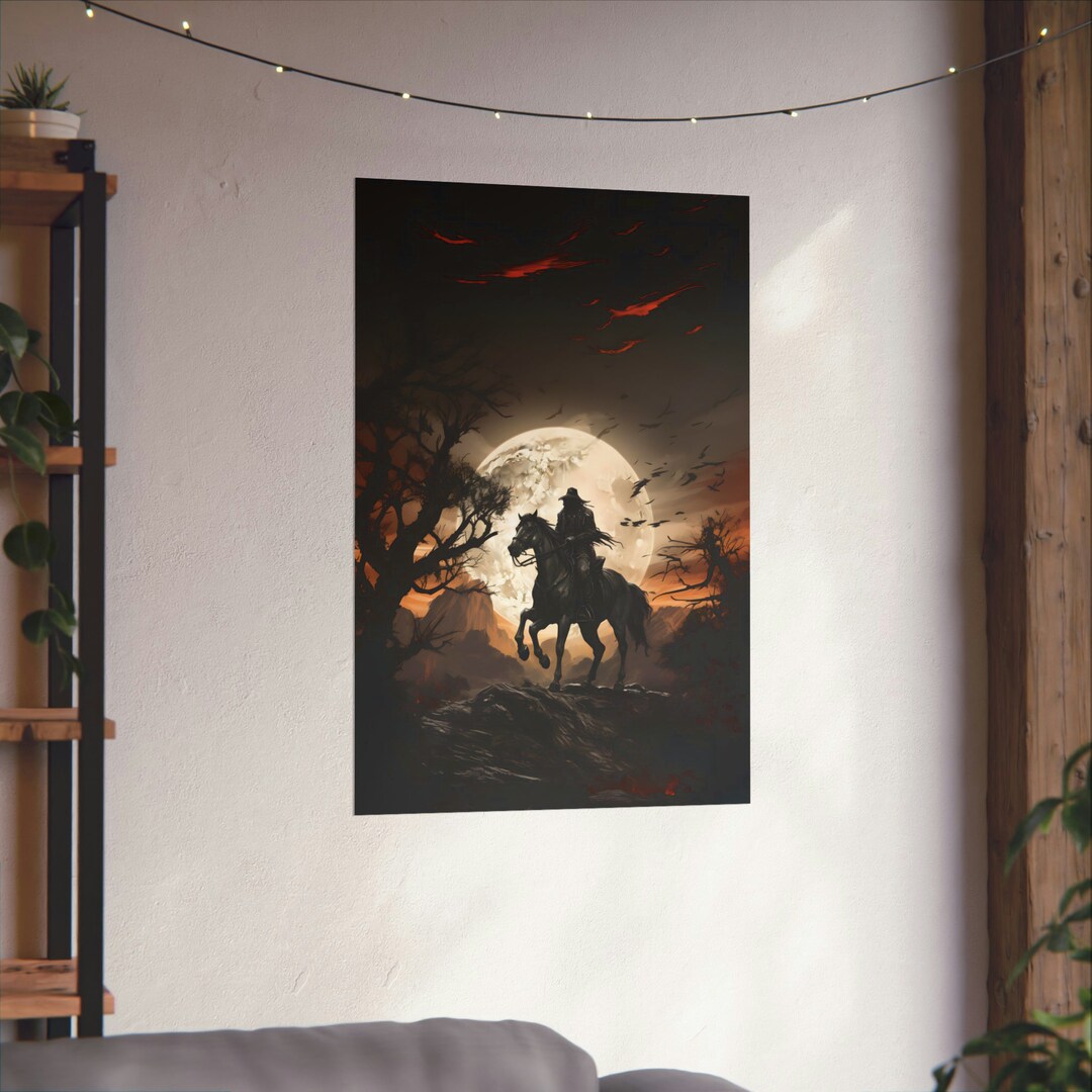 5 Legged Horse Spooky Halloween Poster AI Art Poster. Full - Etsy